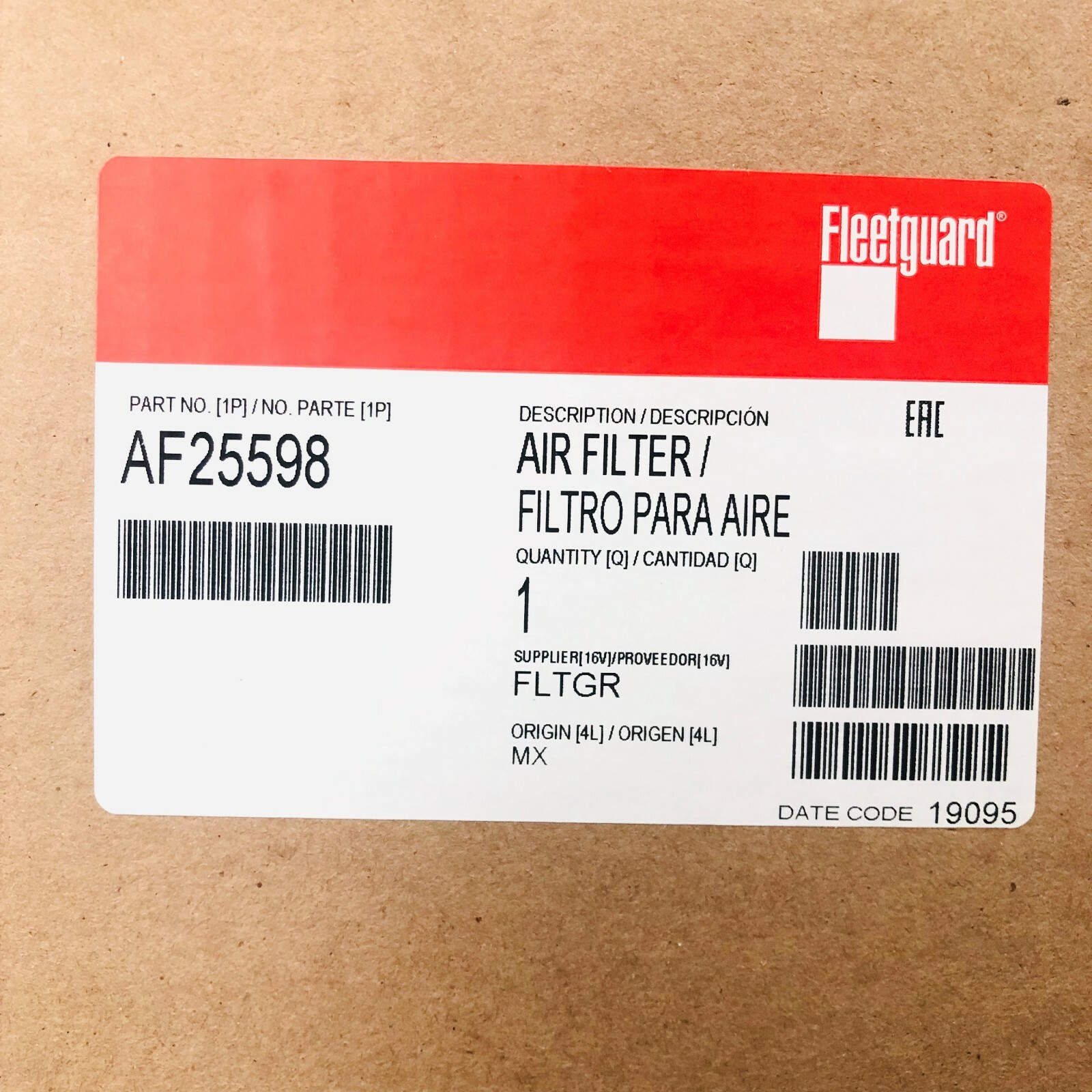 FLEETGUARD AF25598 AIR FILTER ID 6.71" [170MM] OD 11.04" [280MM] H 15. ...