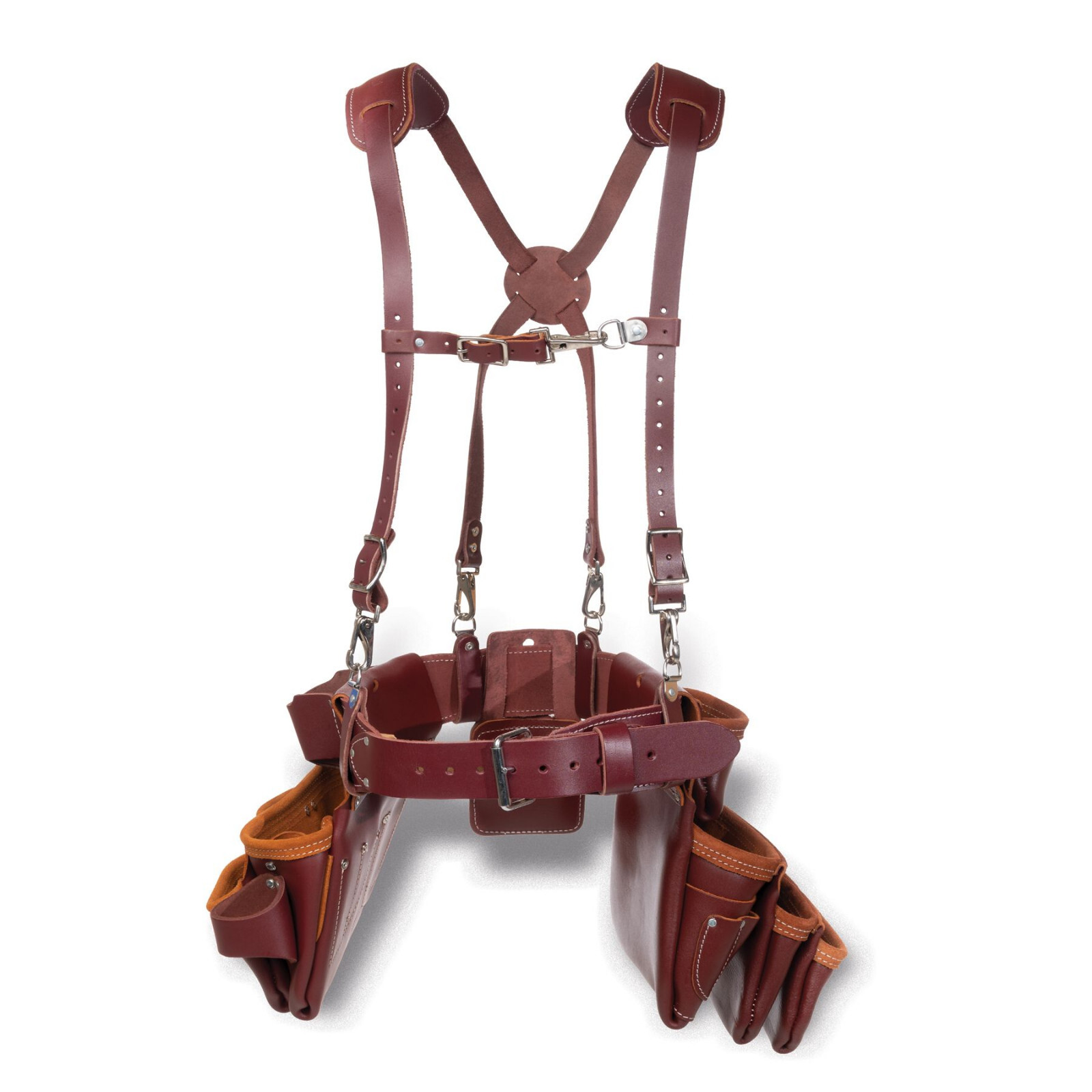 SiteGear Lether 7-Pouch Pro Tool Belt Rig With Shoulder Straps | eBay