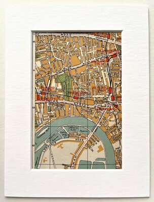 Antique 1930s London Map - Mounted - SHEPHERDS BUSH, HAMMERSMITH 46 ...