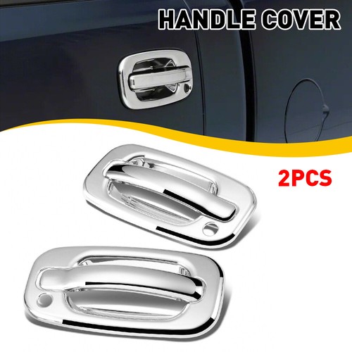 2X Front Door Covers Handle For Chrome 99-06 Chevy GMC Silverado Sierra ...