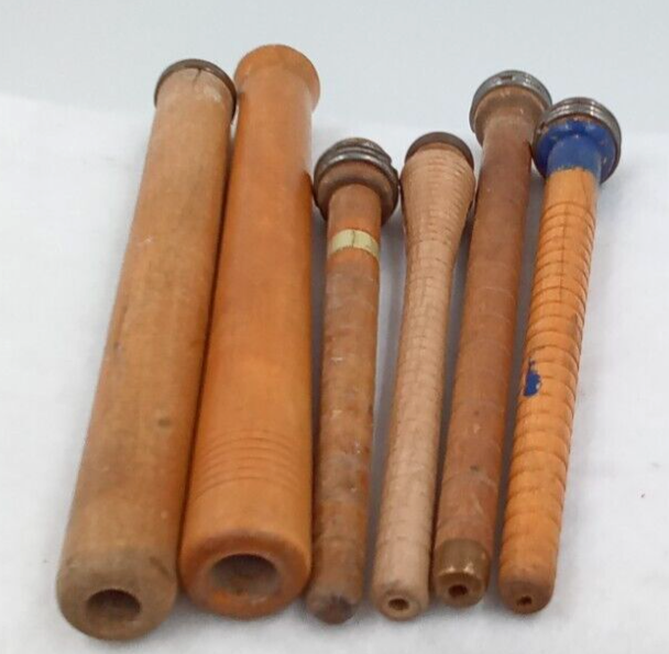 Textile Mill Wood Spools Primitive Industrial Spindles Bobbins Yarn Set ...