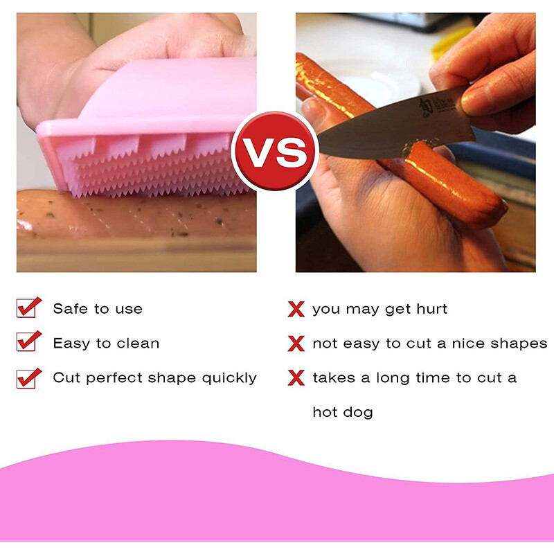 Hot Dog Cutter Slicing Tool For BBQ Portable Sausage Slicers Kitchen ...