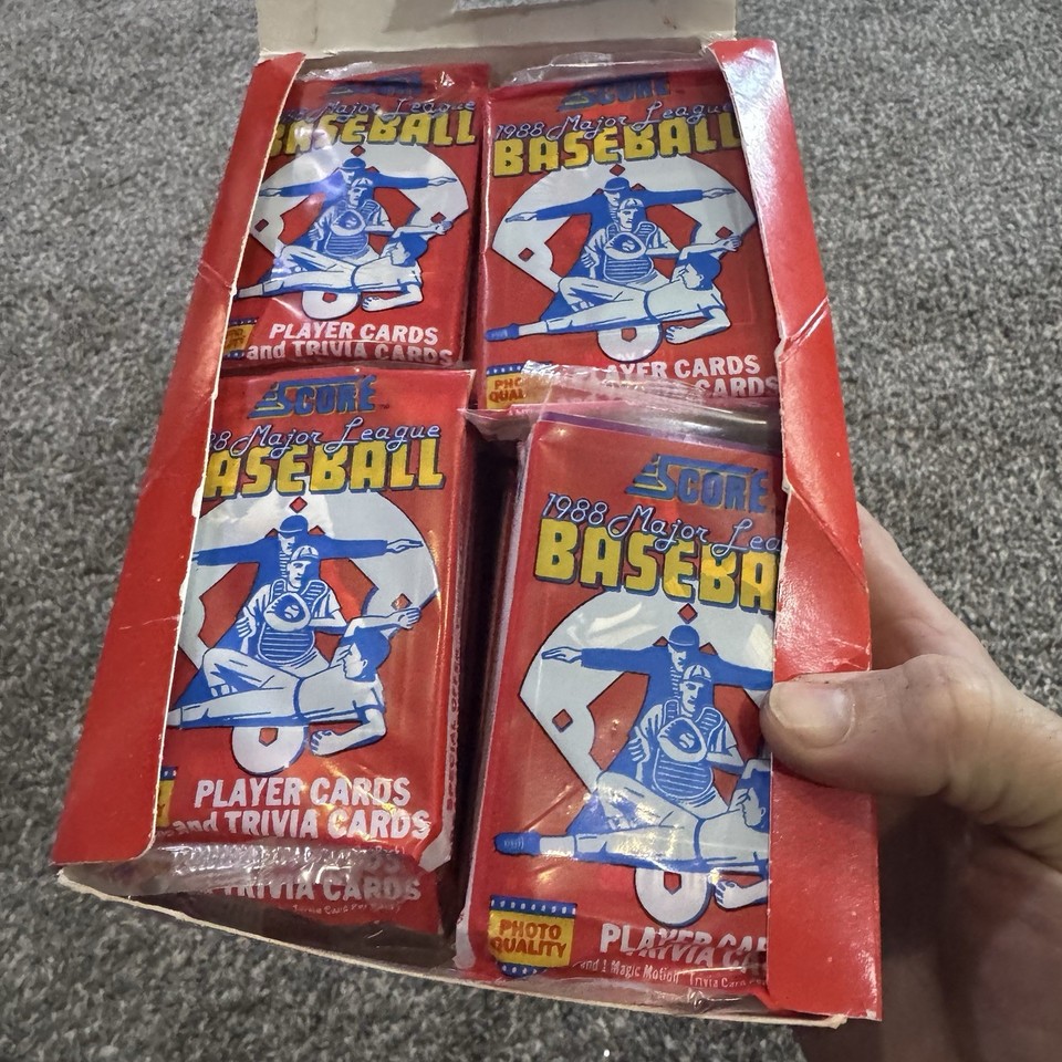 1988 Score Baseball MLB Box 36 Sealed Packs with 17 Cards per Pack ...