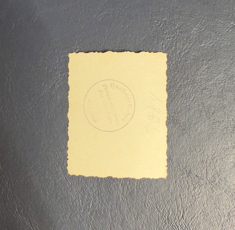 Vintage WWII Era German Soldier Portrait Photo Military Uniform Collar ...