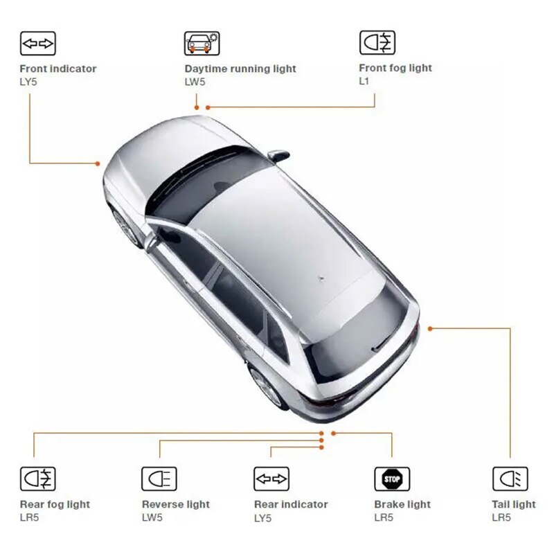 OSRAM LED XLS LY5 Turn Indicator Signal Lamp Rear Light LY5B A1A 2700K ...