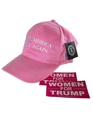 Trump MAGA 2024 Women Hat...Make America Great Again. ..Pink + 2 ...