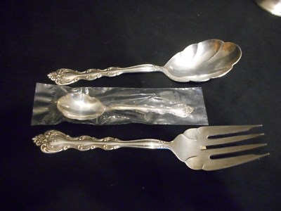 International Silver Co Interlude Pattern Serving Spoon Serving Fork ...