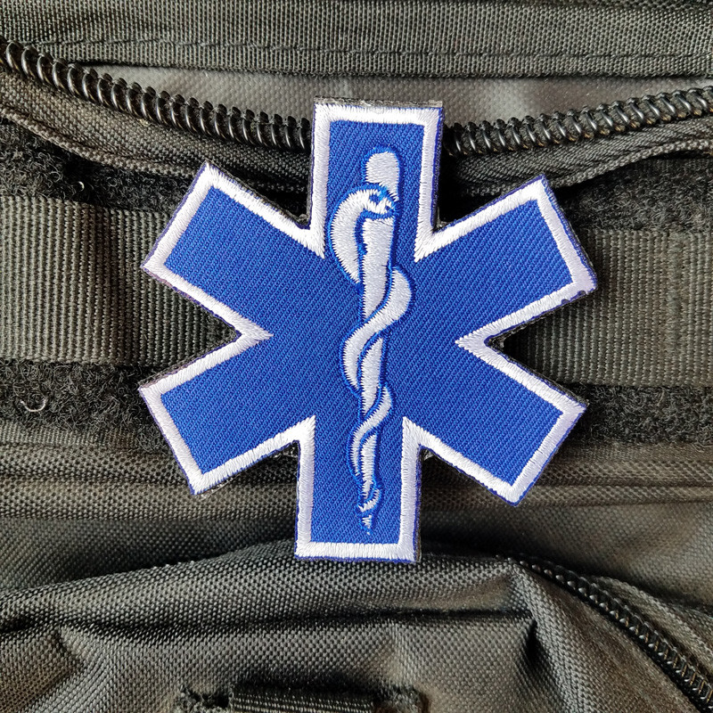Paramedic Police Rescue Firefighter Star of Life Tactical Hook Patch ...