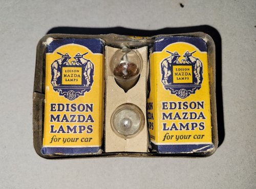 Maxfield Parrish Artwork Vintage Edison Mazda Auto Lamps GE Old Stock ...