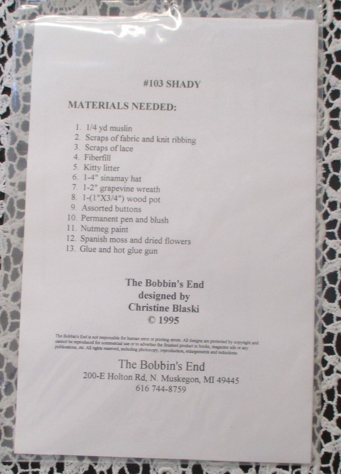 The Bobbin's End Shady the 11" Bunny Rabbit Sewing Pattern NEW | eBay