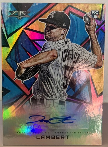 Rookie Auto 2021 Topps Fire Jimmy Lambert Rookie Auto Magenta 05/25 AV ...