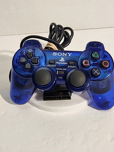 Sony PlayStation 2 PS2 Ocean Blue Clear Controller DualShock OEM SCPH ...