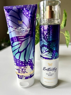 Bath & Body Works Butterflies Fine Fragrance Mist and Body Cream Set of ...