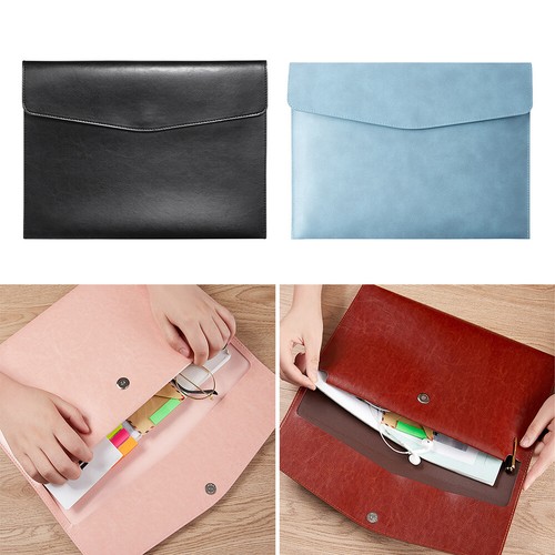 A4 Magazines Envelopes File Folder Document Organiser Snap Closure PU ...