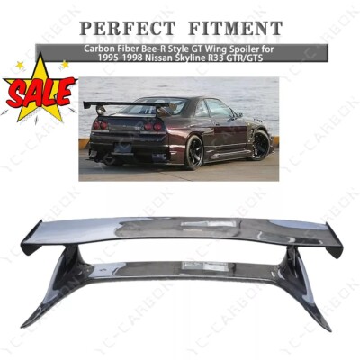 Carbon Fiber Bee-R Style GT Wing Spoiler for 1995-98 Nissan Skyline R33 ...