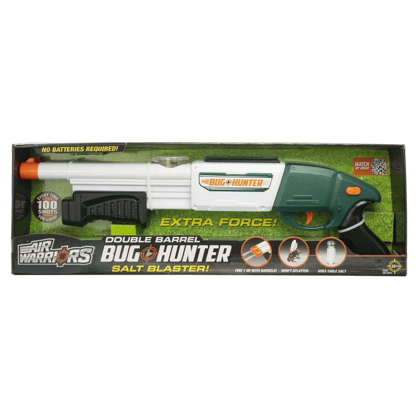 SALT BLASTER SALT GUN FOR FLIES / SPIDERS Bug Hunter DOUBLE BARREL Air ...