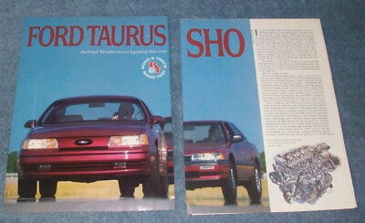 1989 Taurus SHO Vintage Road Test Info Article "Ford and Yamaha Start ...