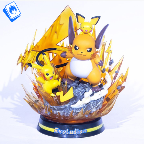 Pokémon Raichu Evolution 28cm COLLECTIBLE STATUE Anime Action Figure | eBay