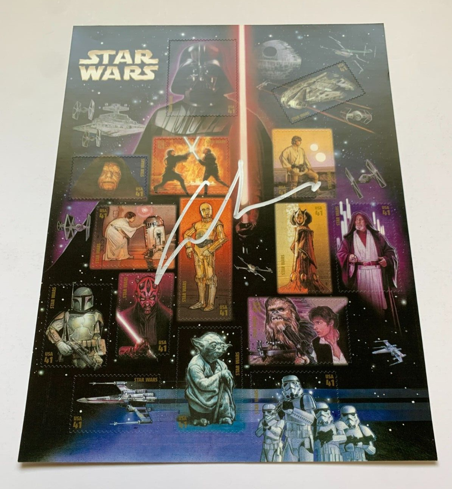 GEORGE LUCAS signed STAR WARS stamps sheet, plate block | eBay