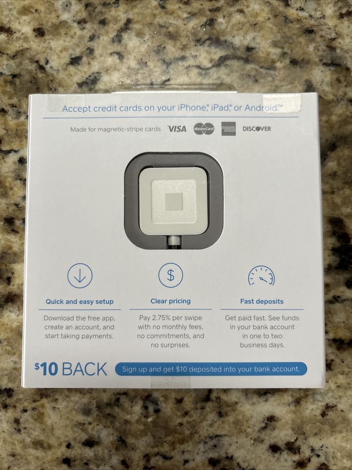 Square A-PKG-0206-01 Credit Debit Card Reader - White for Apple iPhone ...