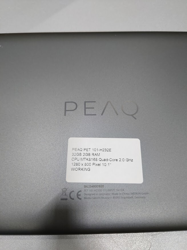 Peaq Pet 101-H232E-13 32GB 2GB RAM Tablet Used Working | eBay