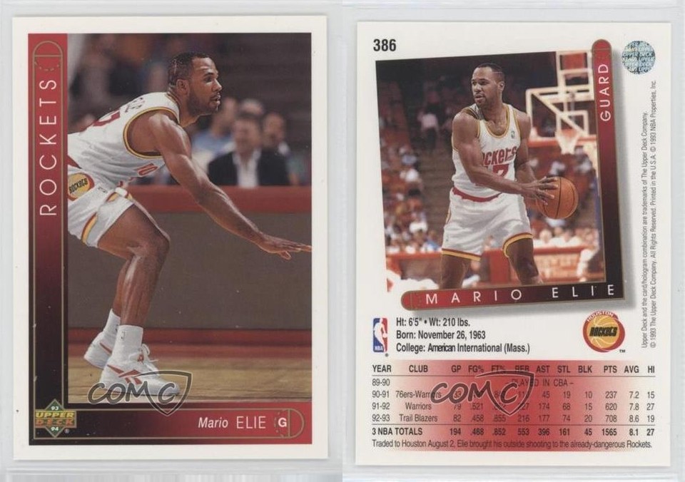 1993-94 Upper Deck Mario Elie #386 0o36 | eBay UK