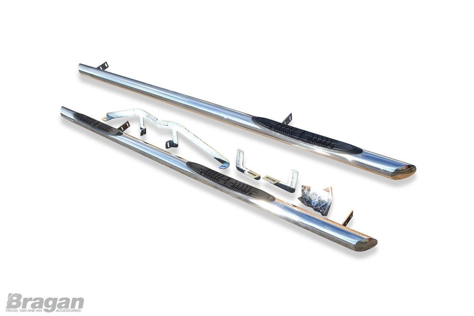 Side Bars + Step Pads To Fit Iveco Daily MWB 2007-2014 Van Stainless ...