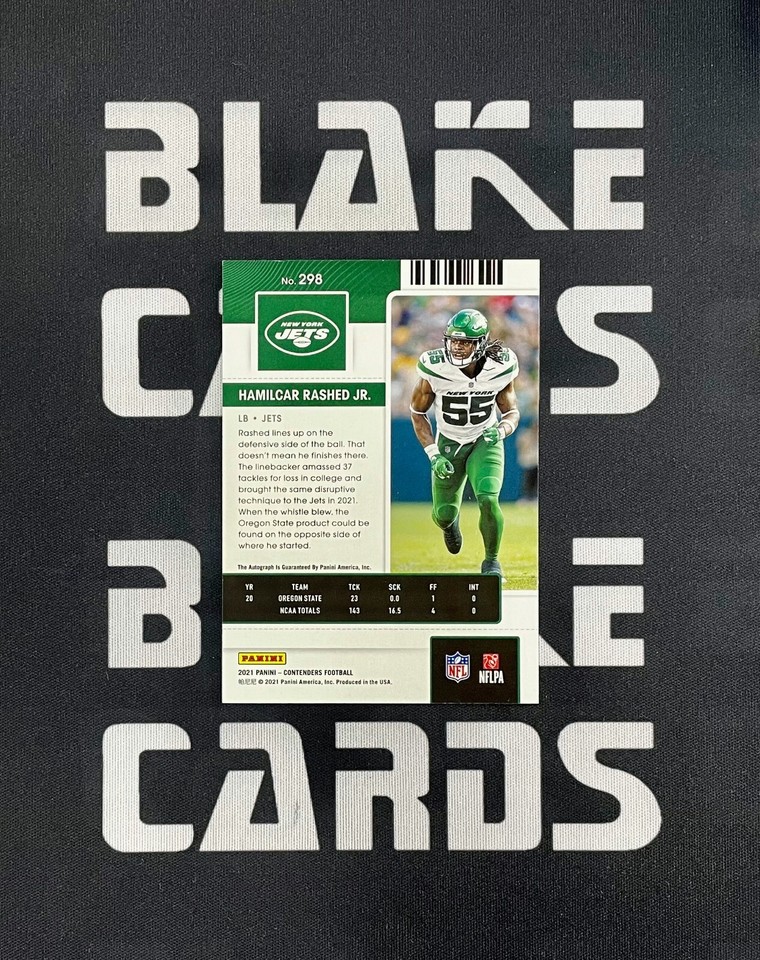 2021 Panini Contenders Football #298 Hamilcar Rashed JR. Rookie Ticket ...