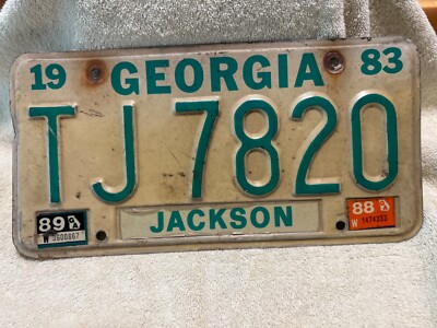 Vintage 1983 Georgia License Plate Jackson | eBay