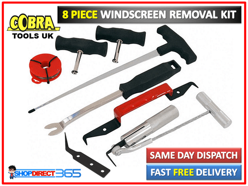 WINDSCREEN REMOVAL TOOL KIT 8PC FOR BONDED AND RUBBERED SCREENS ...