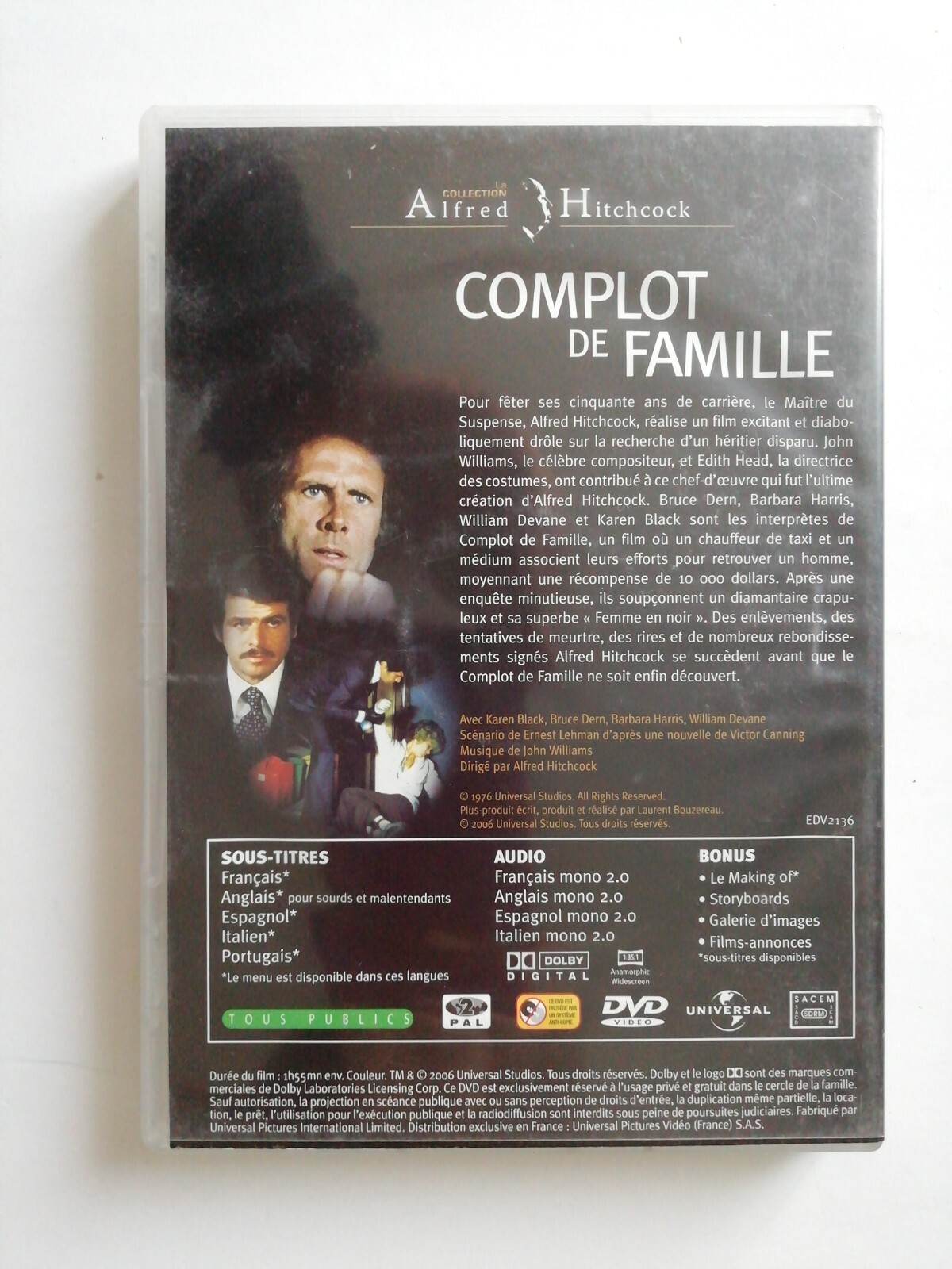 Complot De Famille. DVD. Alfred Hitchcock. | eBay