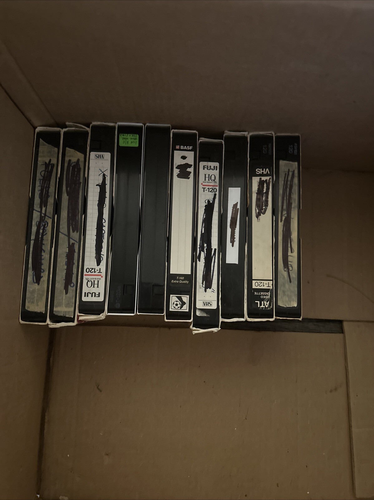 Lot of 10 VHS Maxell JVC Sony Scotch Polaroid Samsung BASF Used Tapes ...