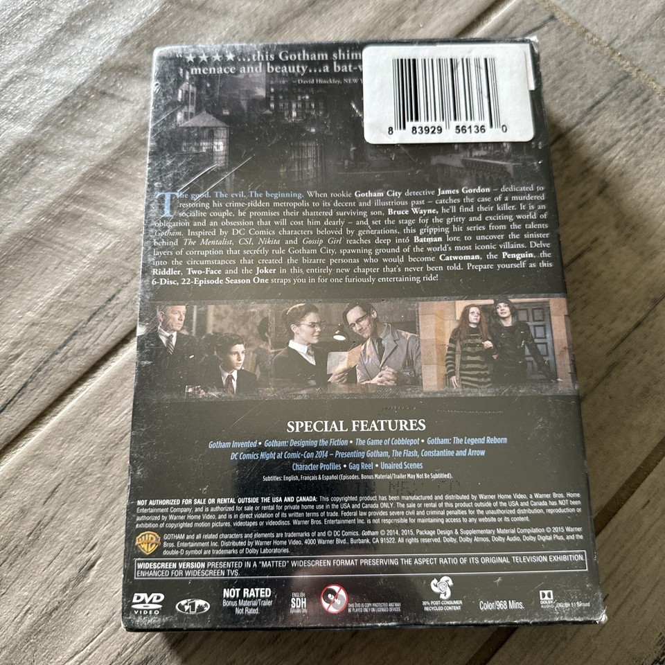 Gotham: The Complete First Season (DVD 6-Disc Set, 2014) - FACTORY ...