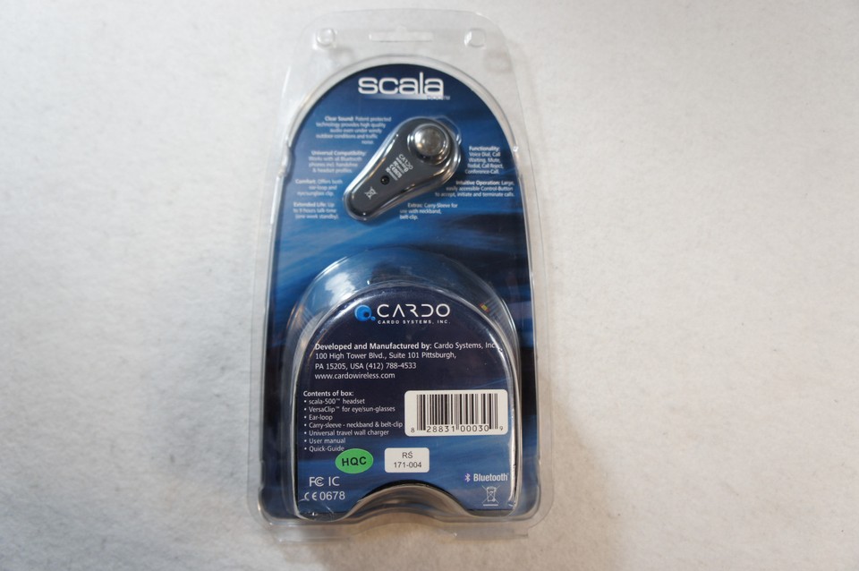 Cardo SCALA 500 Gray/Silver Bluetooth Wireless Headset, for Mobile ...