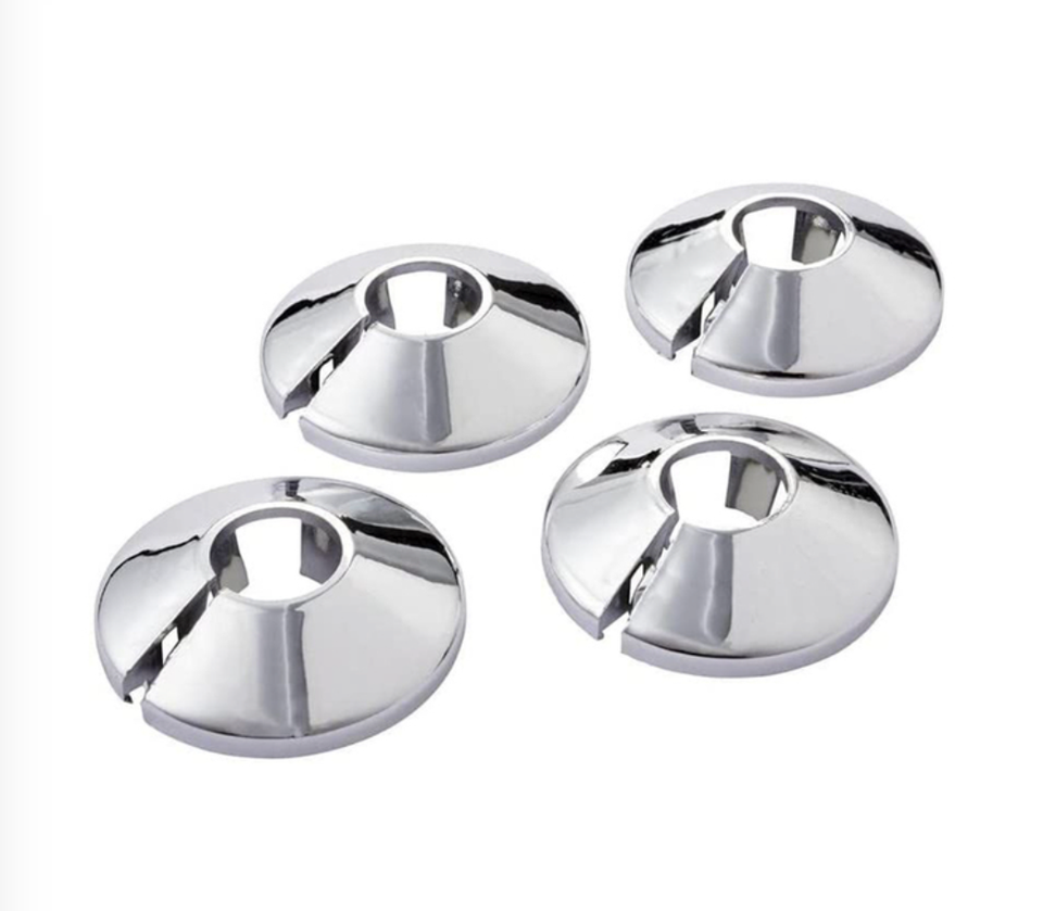 10mm & 15mm Radiator Pipe Collars White or Chrome, Multiple Pack Sizes ...