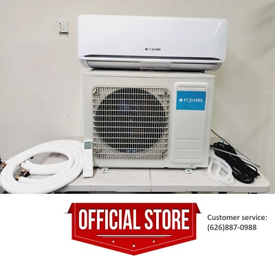 FUJIAIRE 12,000 BTU Ductless Air Conditioner, Heat Pump Mini Split 110V ...