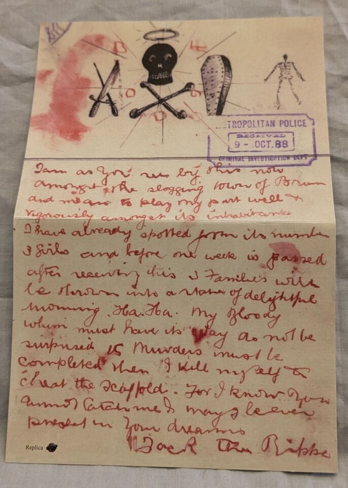 Jack the Ripper Memorabilia Letters Signed White Chapel Serial Killer ...