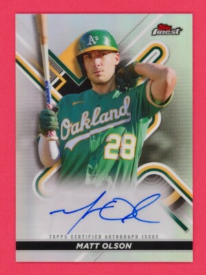 2022 Topps Finest Matt Olson Auto #FA-MO Autograph Athletics / Braves ...
