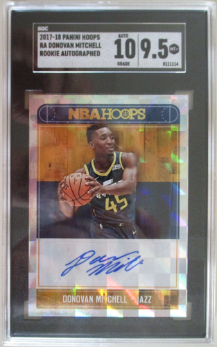 2017-18 Panini Hoops Donovan MITCHELL ROOKIE RC AUTOGRAPHED SGC 9.5 w ...