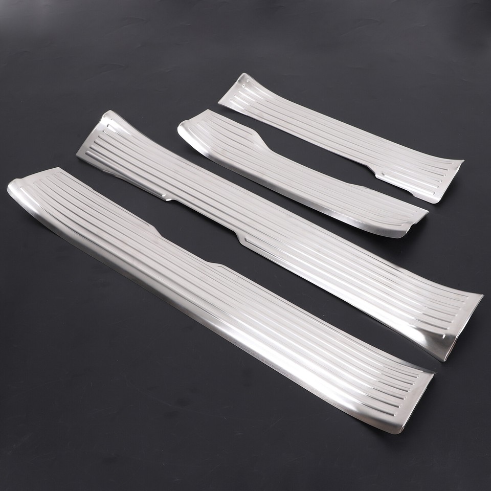 Stainless Interior Door Sill Scuff Plate Trim Guard Kit For Toyota ...
