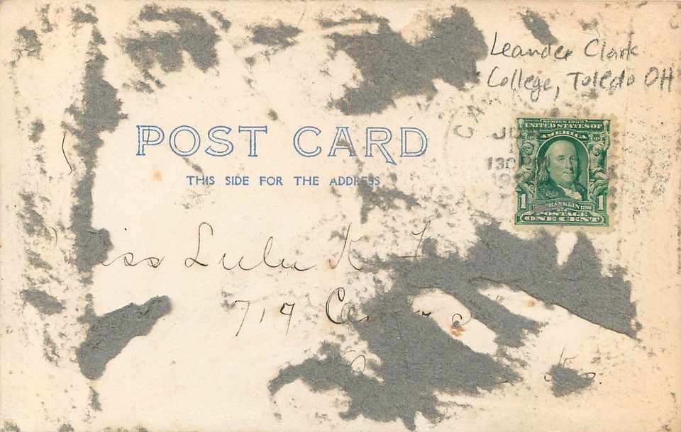 c1908 Cyanotype RPPC Postcard Leander Clark College, Toledo OH, Posted ...