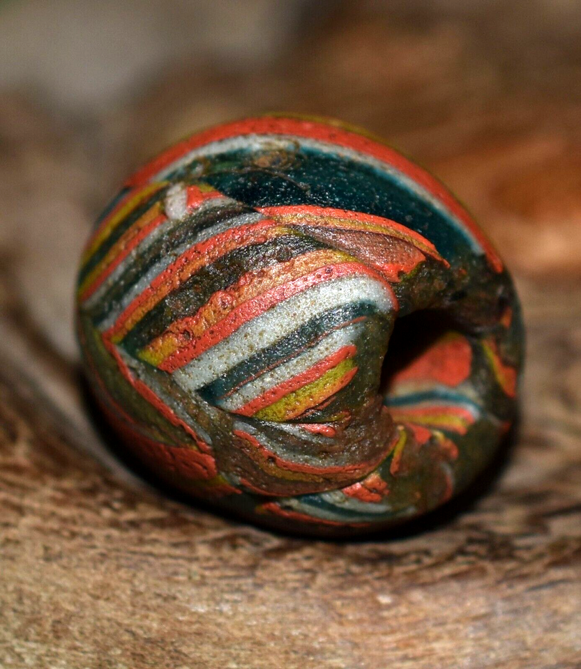Ancient Medieval Islamic Fustat Fused Rod Morphia / Morfia Glass Bead ...