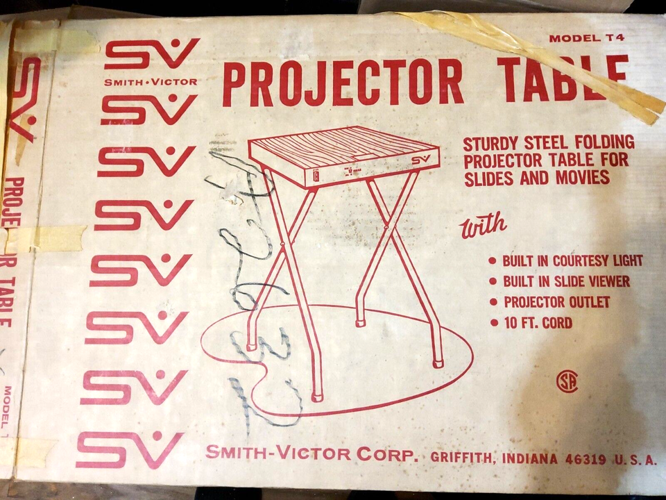 Vintage Overhead Projector Table with Legs Smith Victor Model T4 | eBay