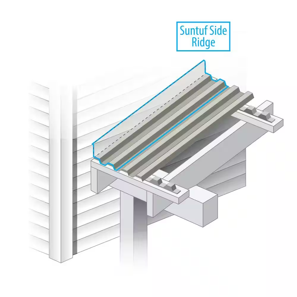 4 Ft. Polycarbonate Side Ridge Flashing in Solar Gray | eBay