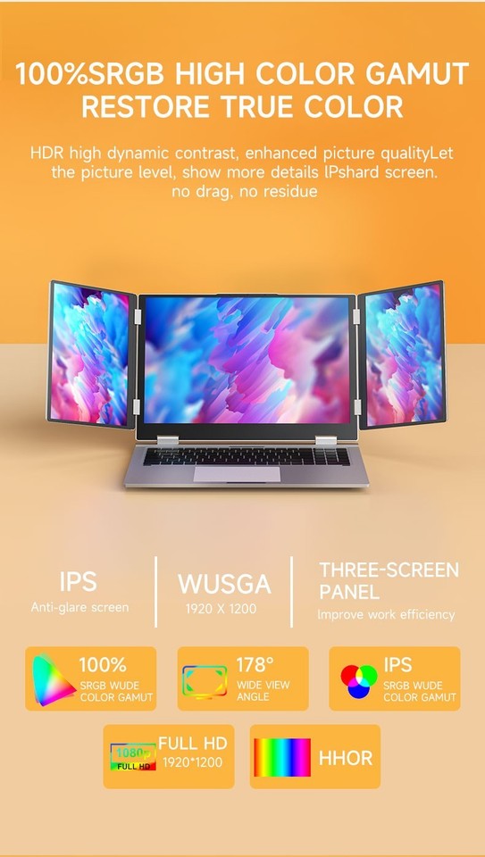 Three screens Laptop with 12th Gen i7 processo 32G RAM 1TB ROM Win11 ...