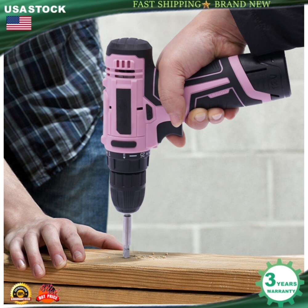 Wireless Cordless Electric Screwdriver Drill Set Power Tool Driver Set USA