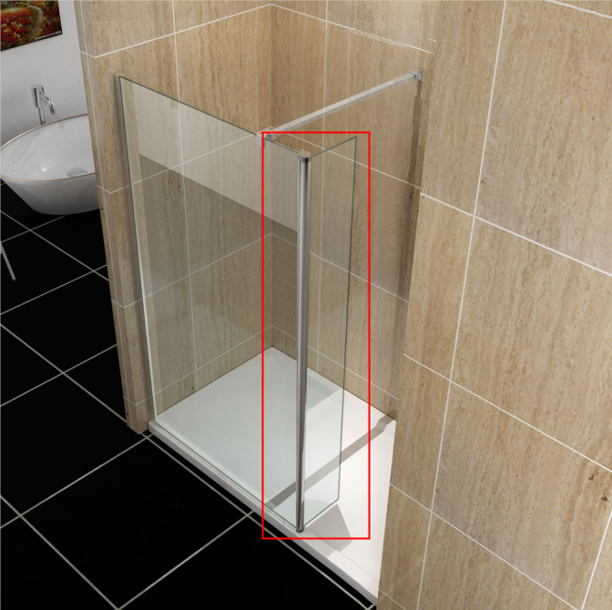 Walk in Shower Enclosure and Tray 8mm NANO Glass Wet Room Screen Panel ...