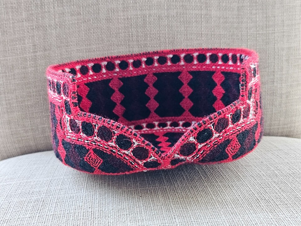 Handmade Sindhi Men Hat Red/Black Embroidery Traditional Topi Cap | eBay