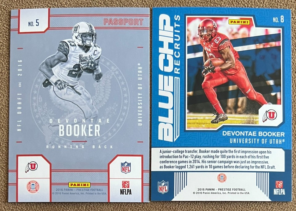 Devontae Booker 2016 Panini Prestige Rookie Lot Passport + Blue Chip ...