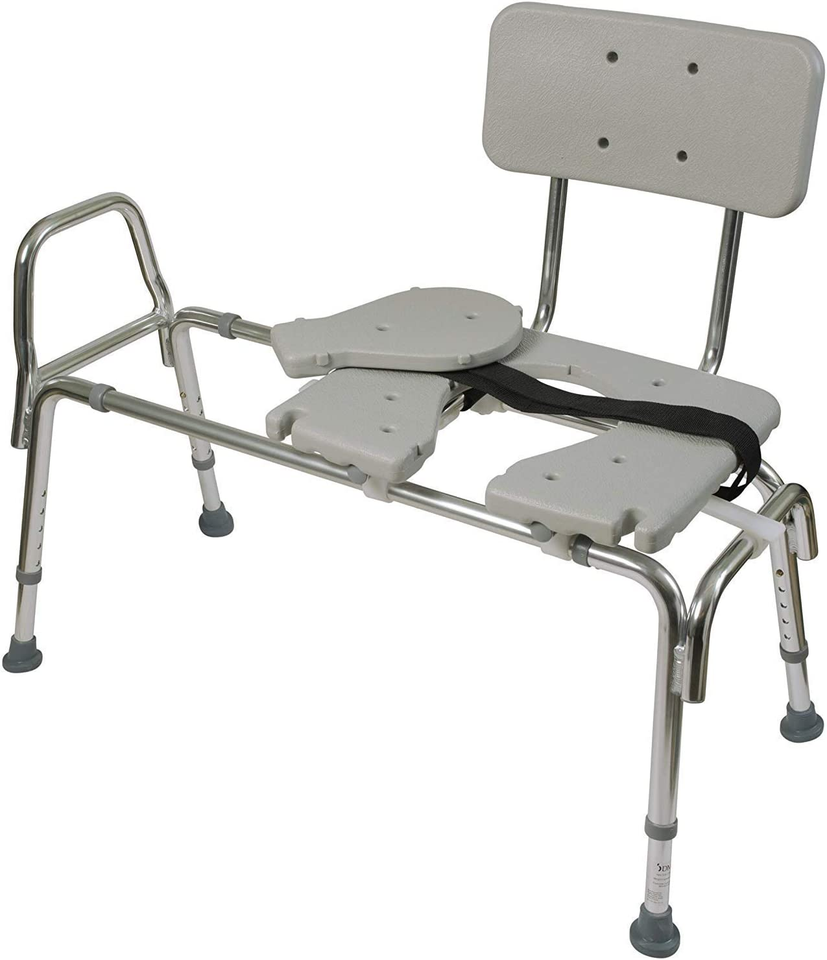Tub Transfer Bench Shower Chair Sliding Safety Therapy Bathtub Bath ...